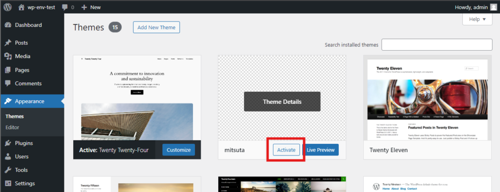【WordPress】wp-envを使ってローカル開発環境を構築する方法
